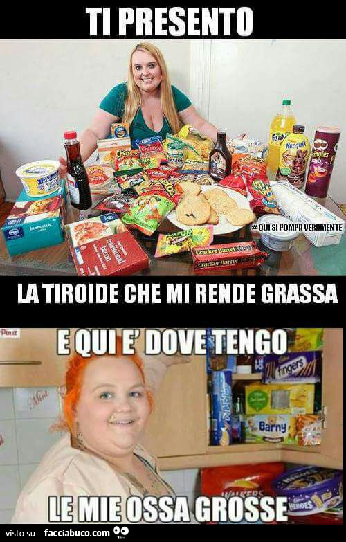 Ti presento: la tiroide che mi rende grassa. E qui è dove tengo le mie ...