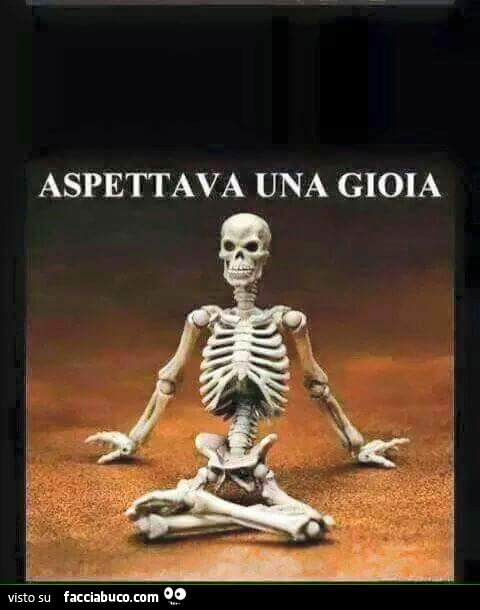 Scheletro. Aspettava una gioia - Facciabuco.com