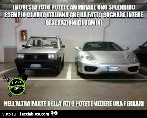 In questa foto potete ammirare uno splendido esempio di auto italiana ...